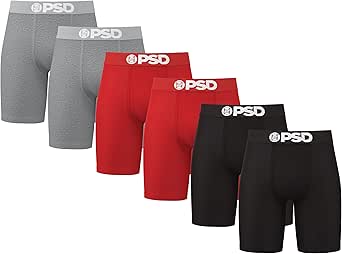 PSD Banana Men's Underwear, Red Core Cotton 6 Pack, L: Buy Online at ...