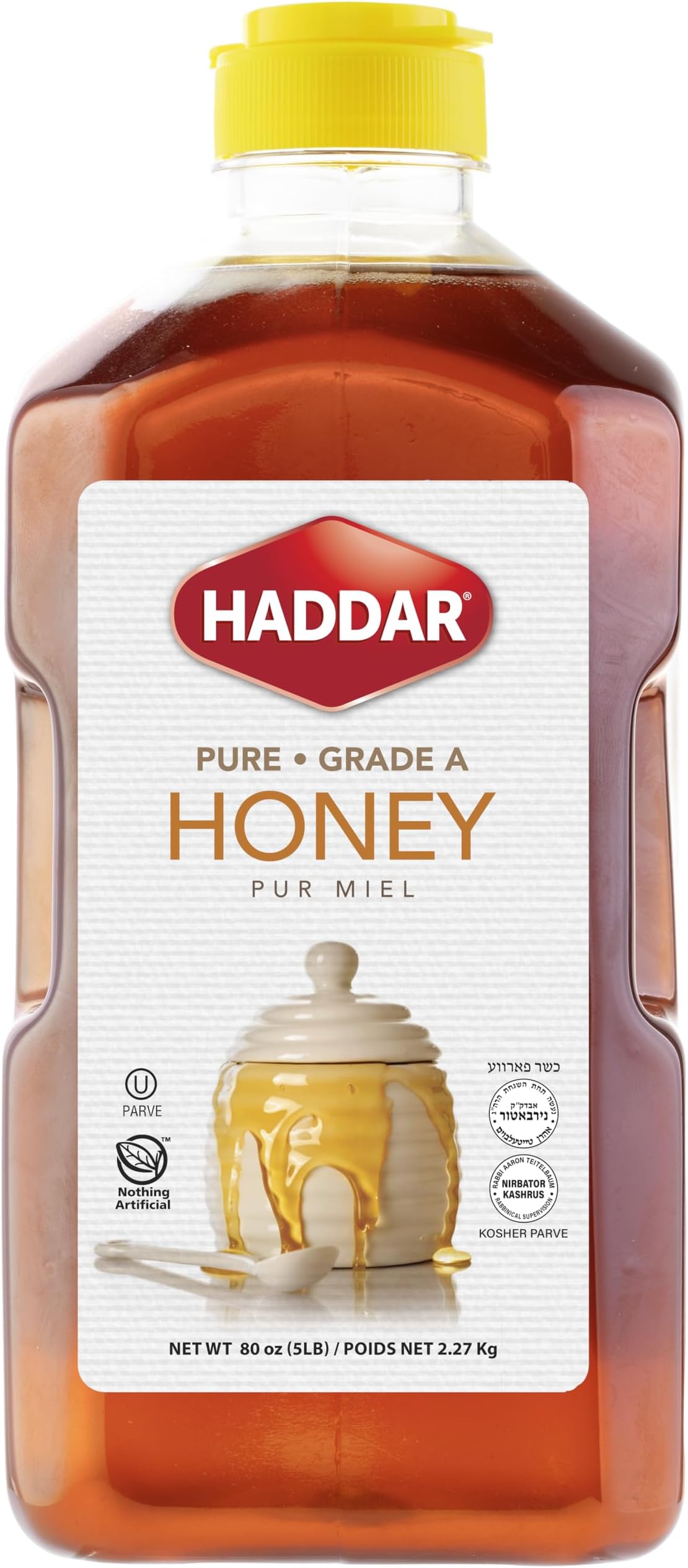 Amazon.com : Haddar US Grade A Bulk Honey, 5lb | 100% Pure | Clover ...