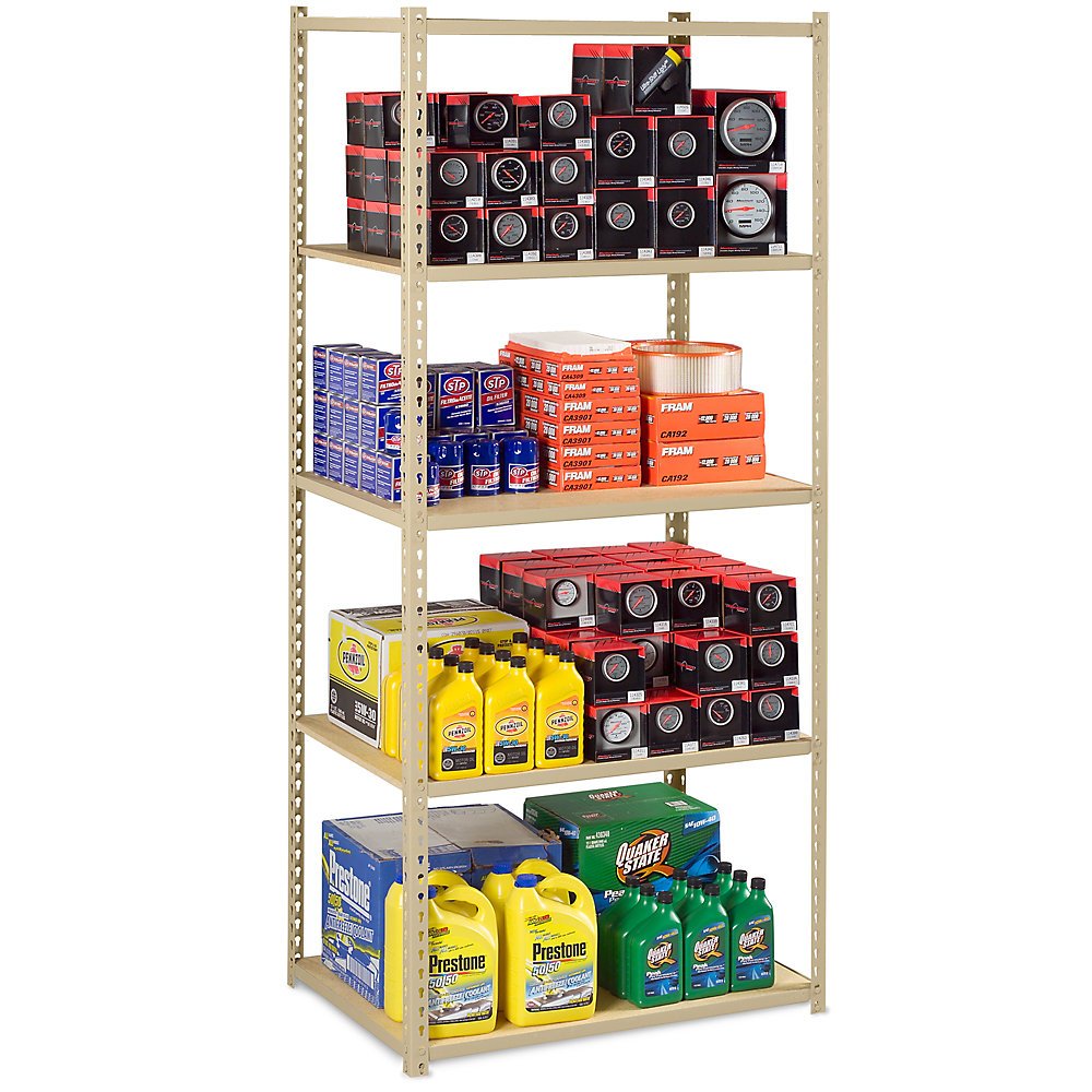 Amazon.com: Tennsco Z-Line Low-Profile Double-Rivet Shelving With ...