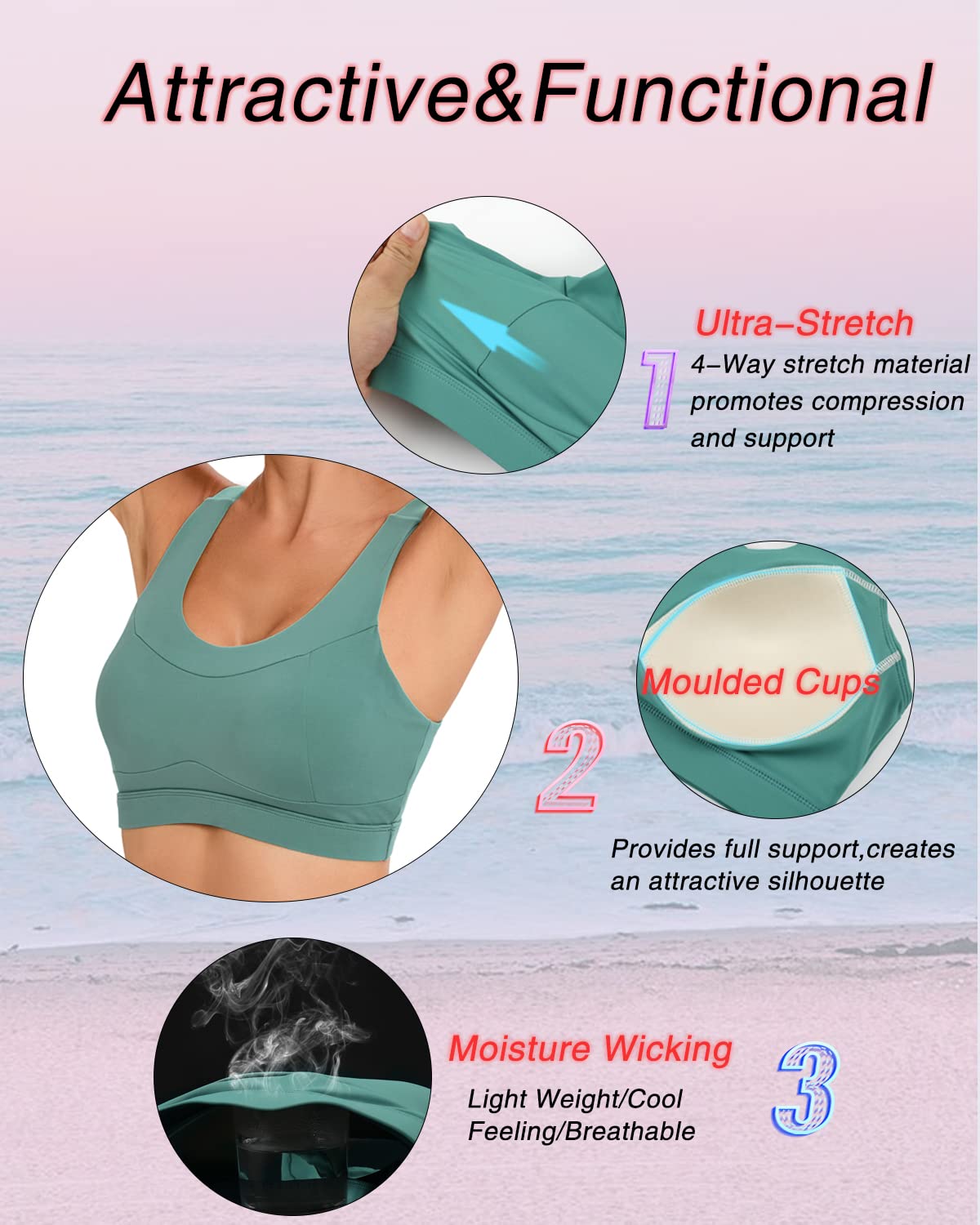 Snapklik.com : RUNNING GIRL High Impact Sports Bras For Women,Racerback ...