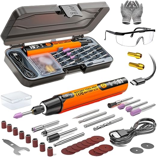 Mini Electric Rotary Tool Set with LED Light & Digital Display, 16,000 ...