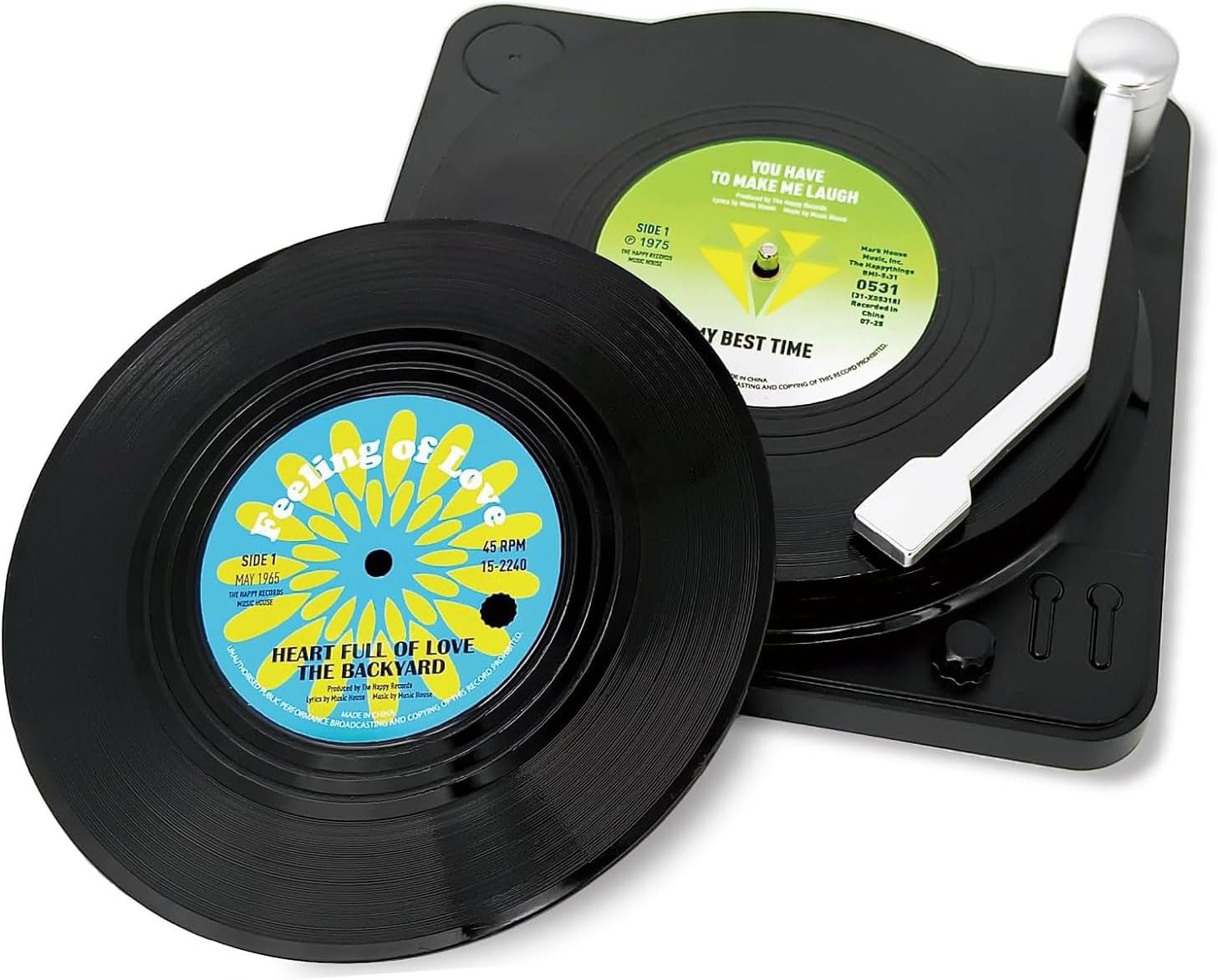 Amazon.com: Glatiaofy Record Coasters for Drinks with Player and Unique ...