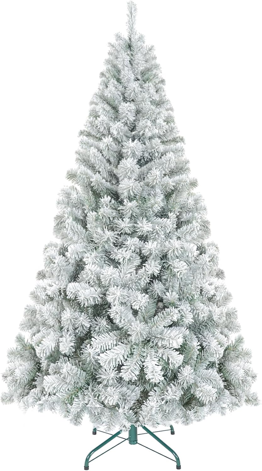 Amazon.com: leheyhey 4ft Snow Flocked Artificial Christmas Tree Holiday ...
