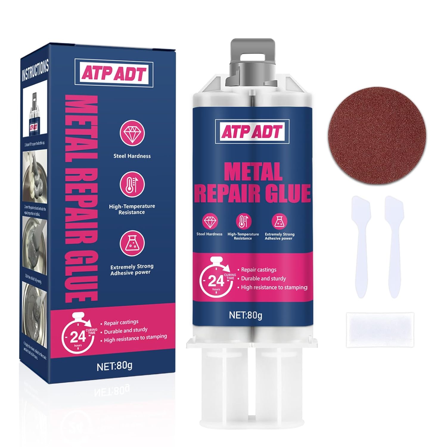 80g Metal Repair Glue - Heavy Duty Epoxy Adhesive for Metal to Metal ...