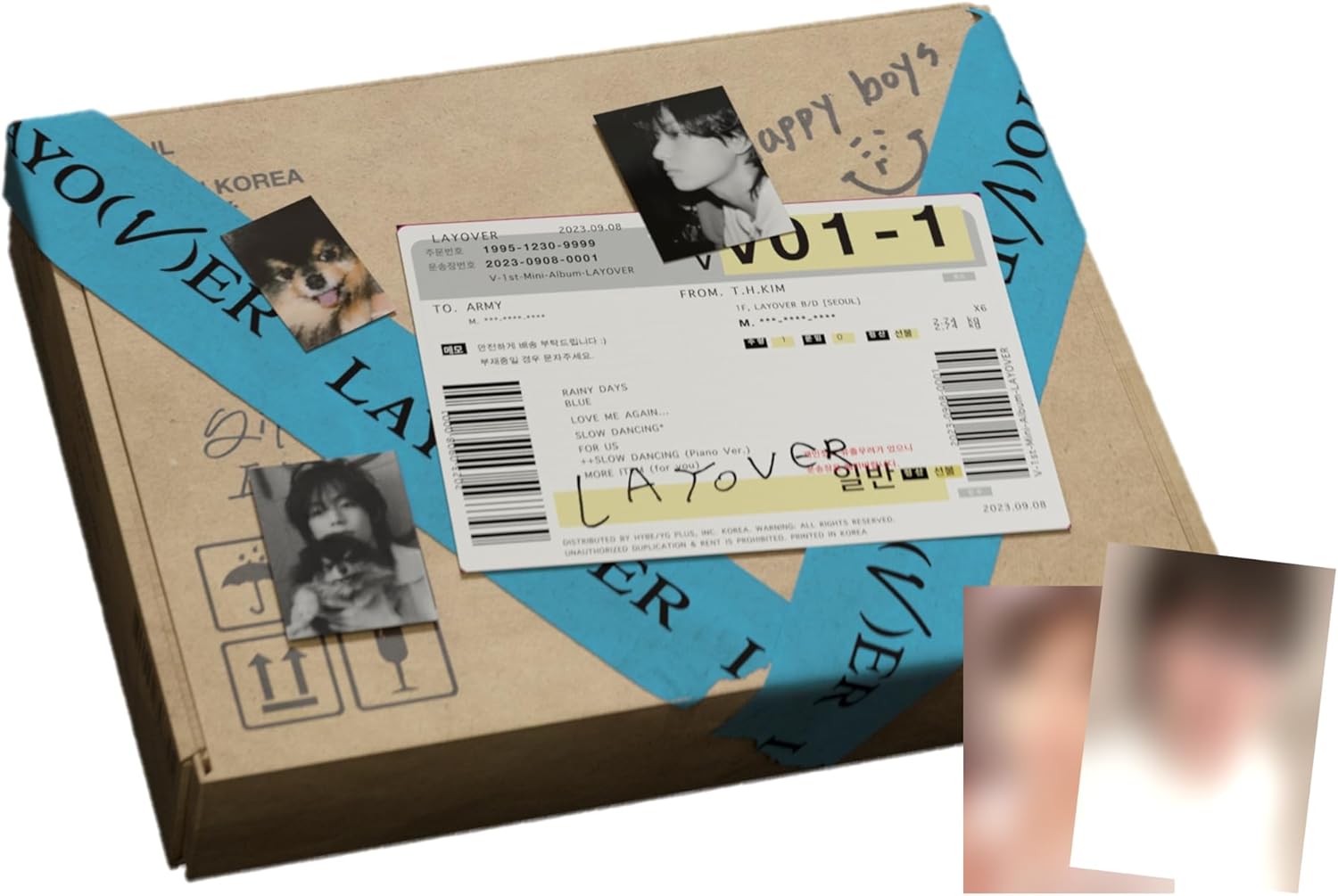 Amazon.com: BTS V - Layover album Ver. 2 + [BTS Photocards Set] : CDs ...