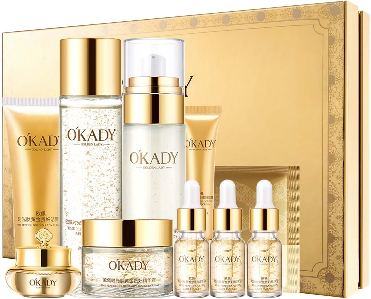 Amazon.com : OKADY skincare set Anti Aging Skin 10-piece Daily Care ...