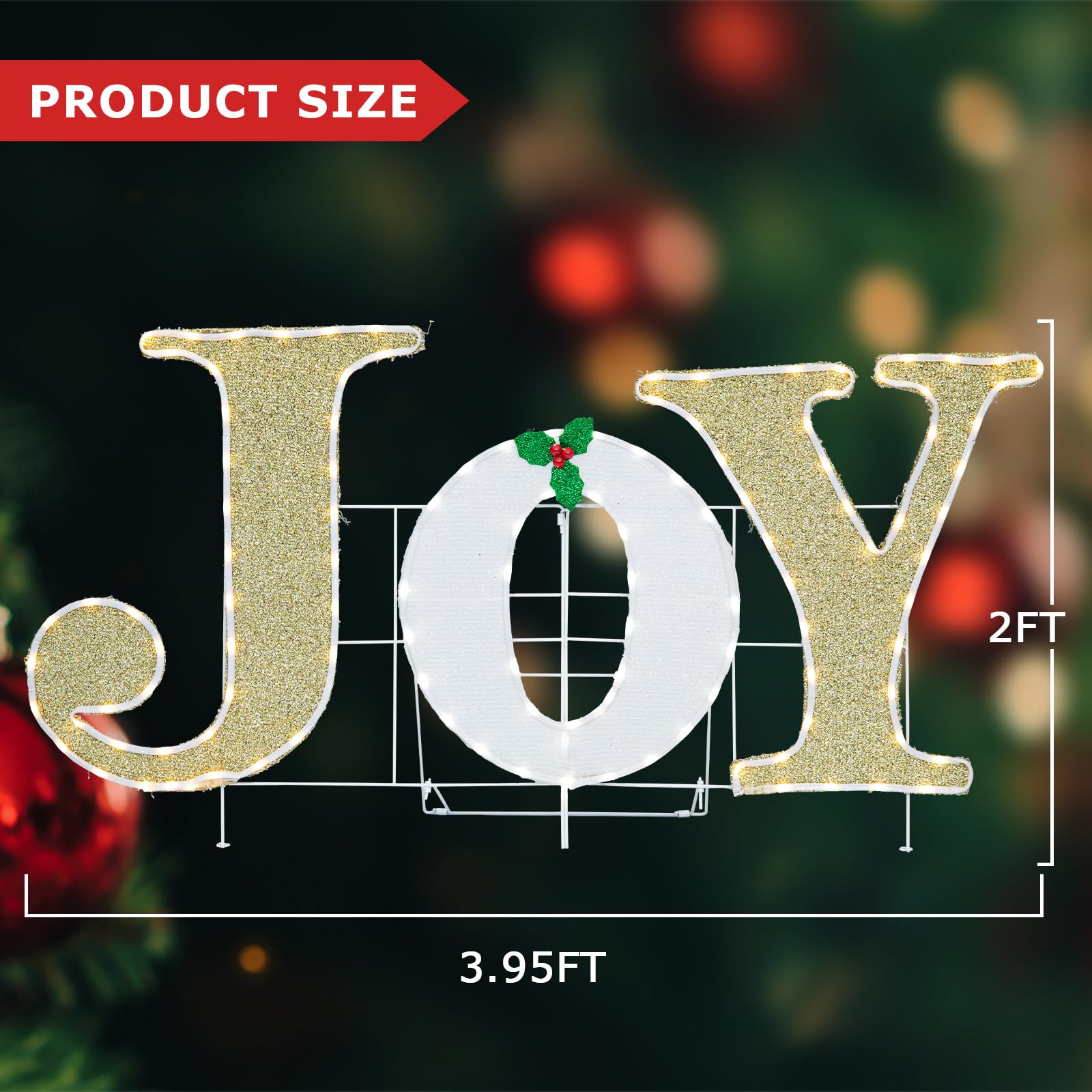 Large Outdoor Lighted Joy Sign NATIVITY SCENE OUTDOOR DECORATION