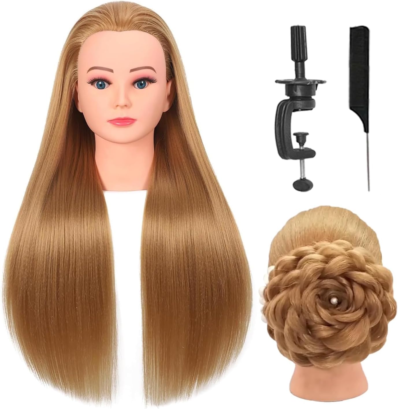 Amazon.com : Mannequin Head Hair Styling Training Head 14 inches ...