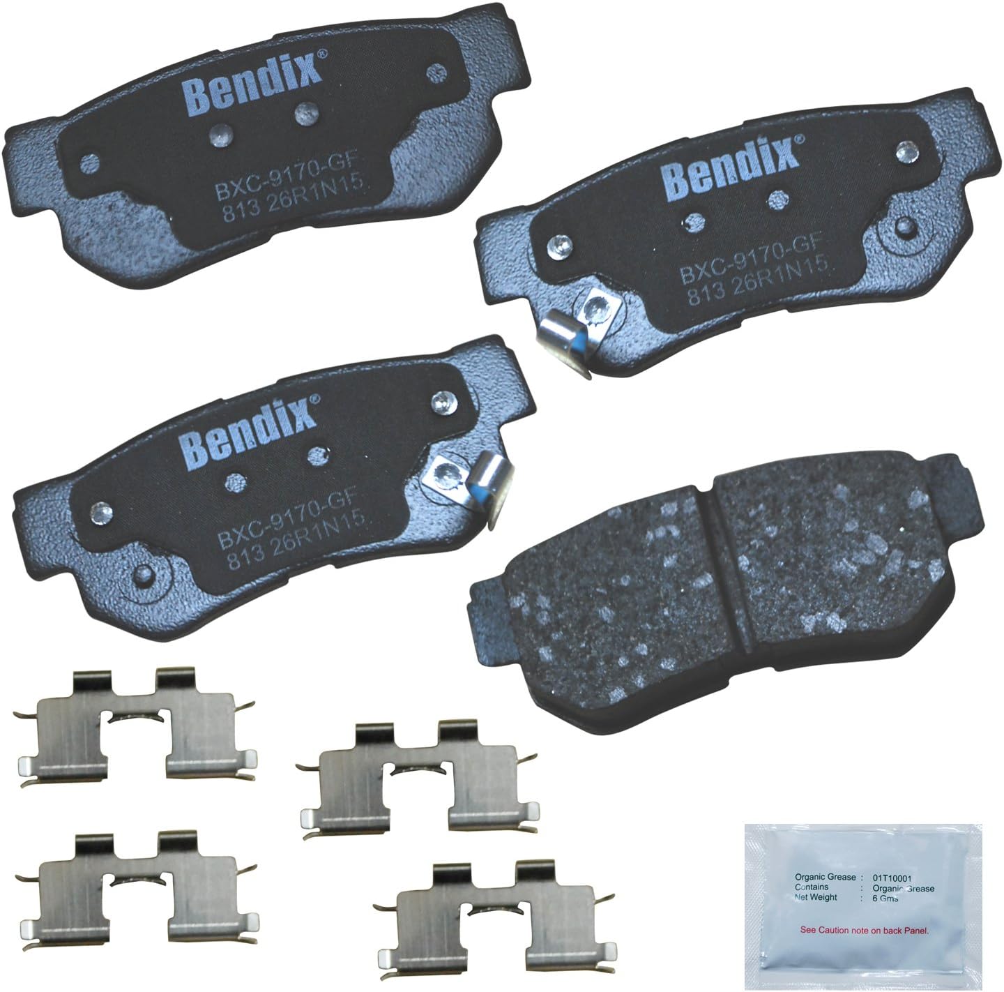 Amazon.com: Bendix Priority1 CFC813 Ceramic Rear Brake Pads for Select ...
