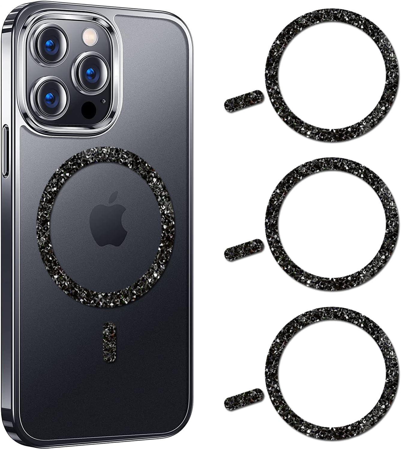 Amazon.com: COJOC for MagSafe Ring Stickers, Glitter Universal Magnetic ...