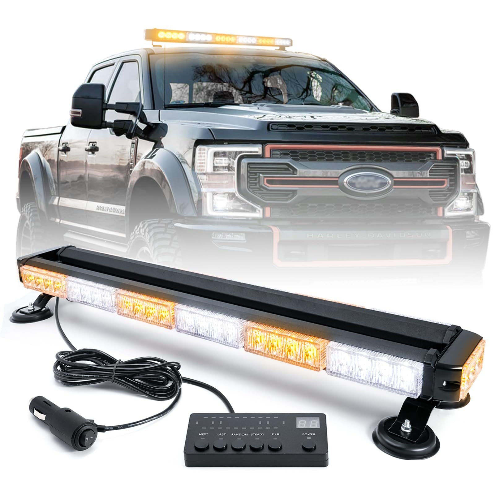 Snapklik.com : BooYu 28.5" 54LED Rooftop Emergency Strobe Lights Safety ...