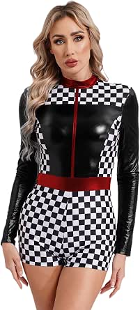 Amazon.com: Linjinx Womens Big Girls Race Car Driver Costume ...
