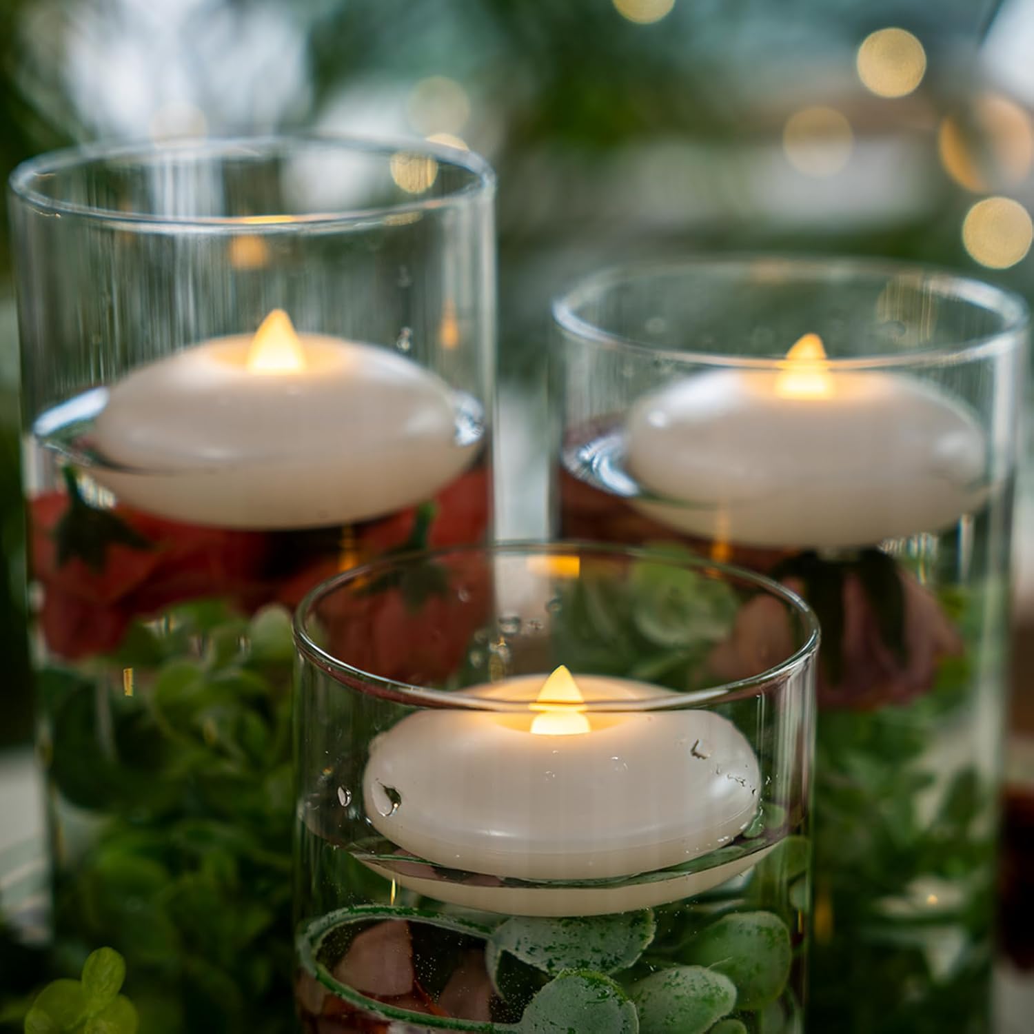 Amazon.com: Homemory 3 Pack 3” Plastic Led Floating Candles and 3 Pack ...