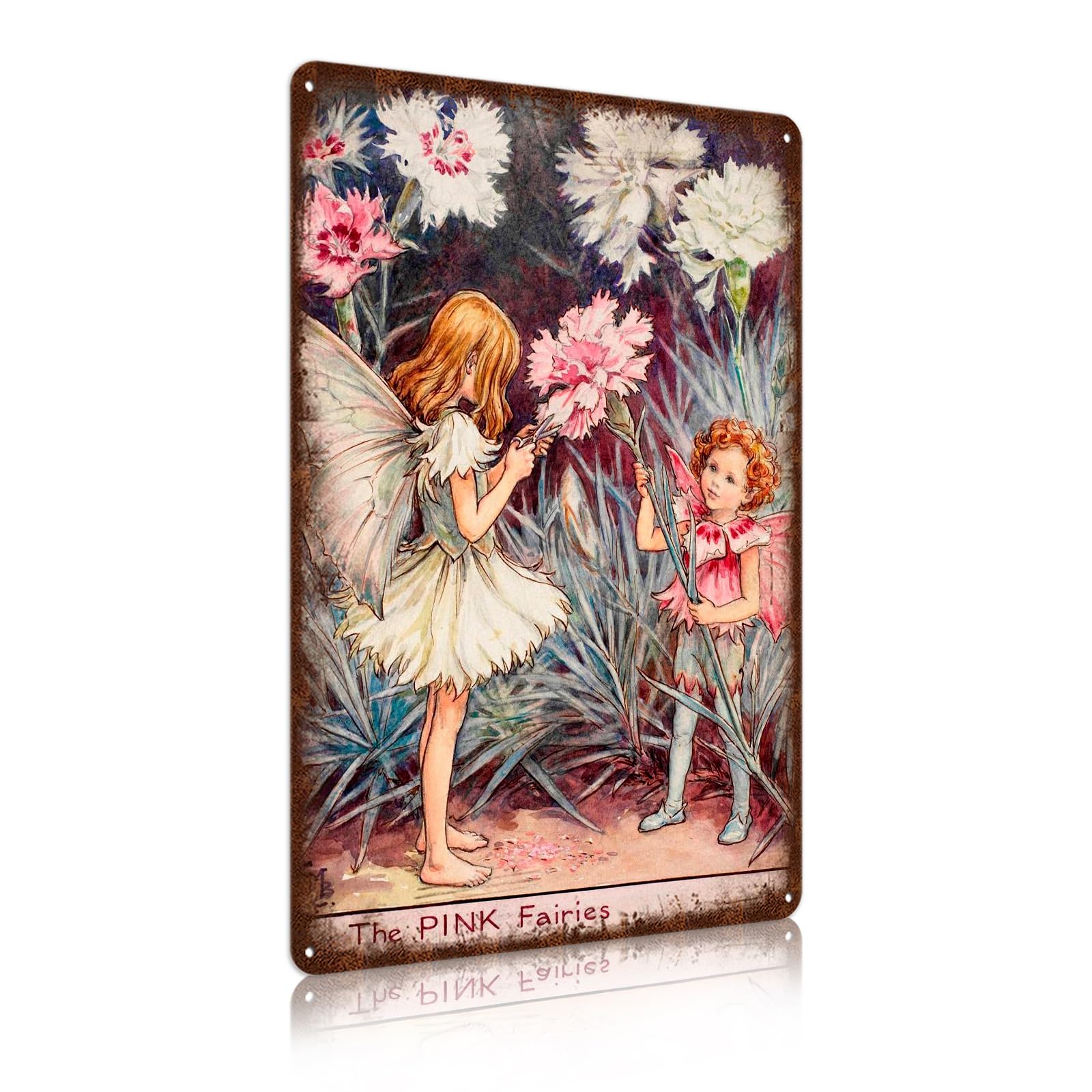 Amazon.com: Flower Fairy Metal Tin Signs fairy garden decor Vintage ...