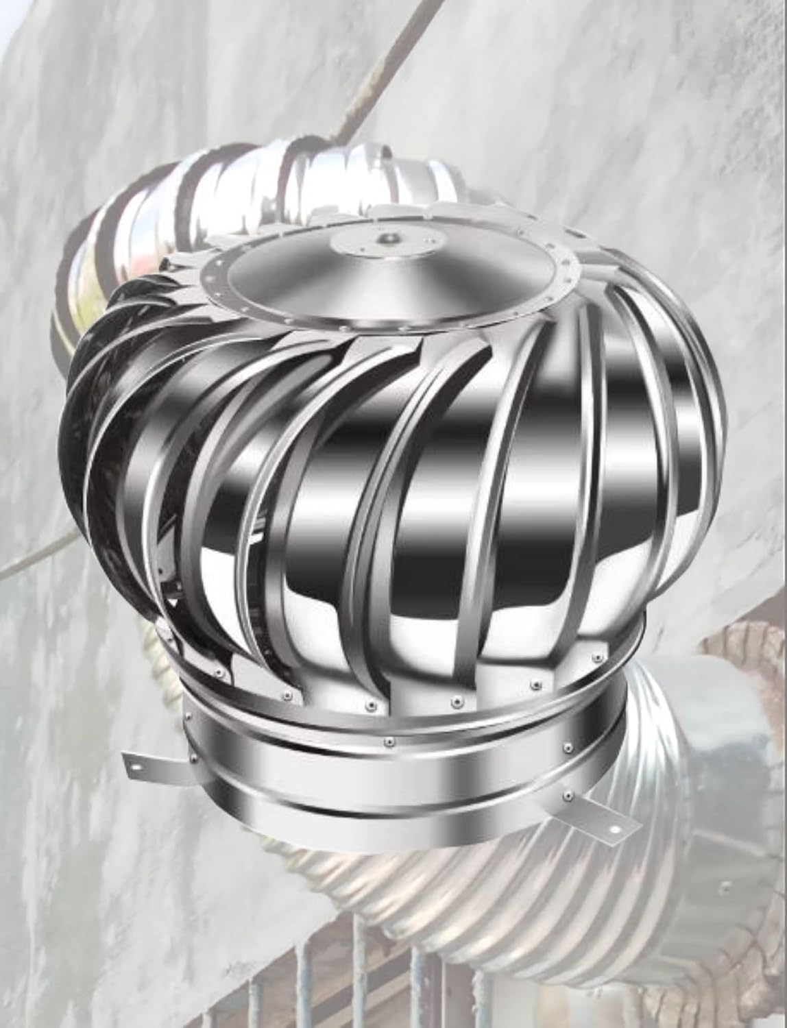 Amazon | Stainless Steel Wind Driven Roof Ventilator Cap, Passive Non ...