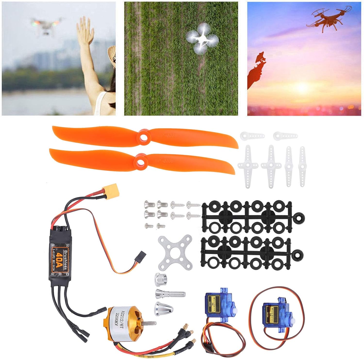 Amazon.com: Longzhuo RC Aircraft Accessory,RC Airplane Motor Kit,XT60 ...