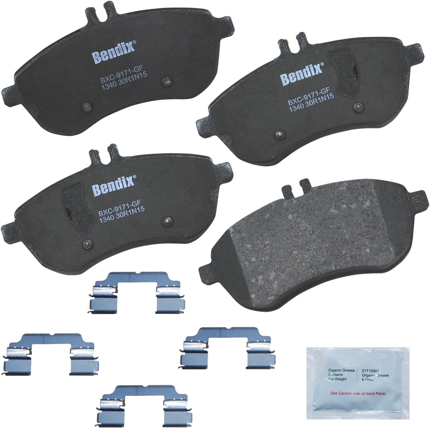 Amazon.com: Bendix Priority1 CFC1340 Ceramic Front Brake Pads for ...