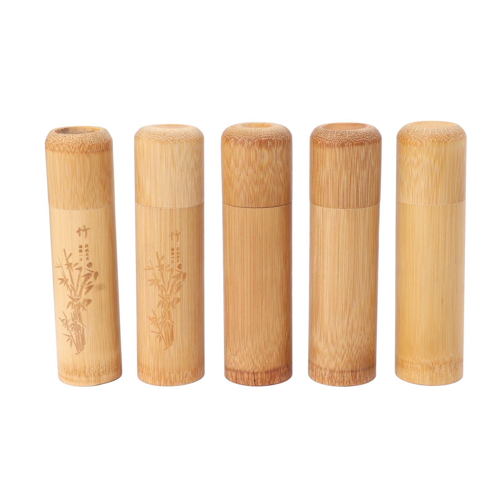 Amazon.com: HERCHR 5pcs Portable Bamboo Tea Canister Travel Food ...