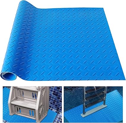 Amazon.com : Large Swimming Pool Ladder Mat, 17"x38" Protective Non ...