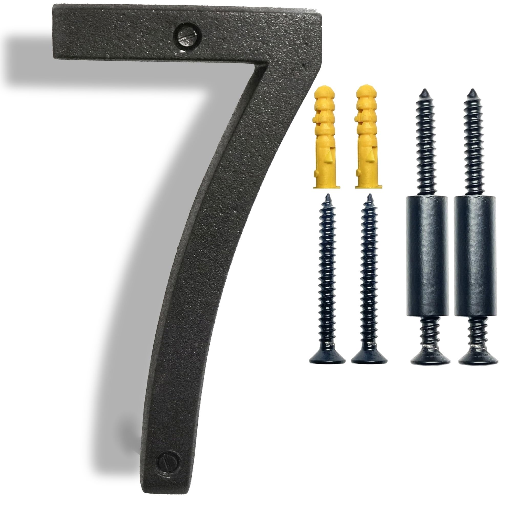 Snapklik.com : NACH Floating House Numbers, 6 Inch Aluminum Black House ...