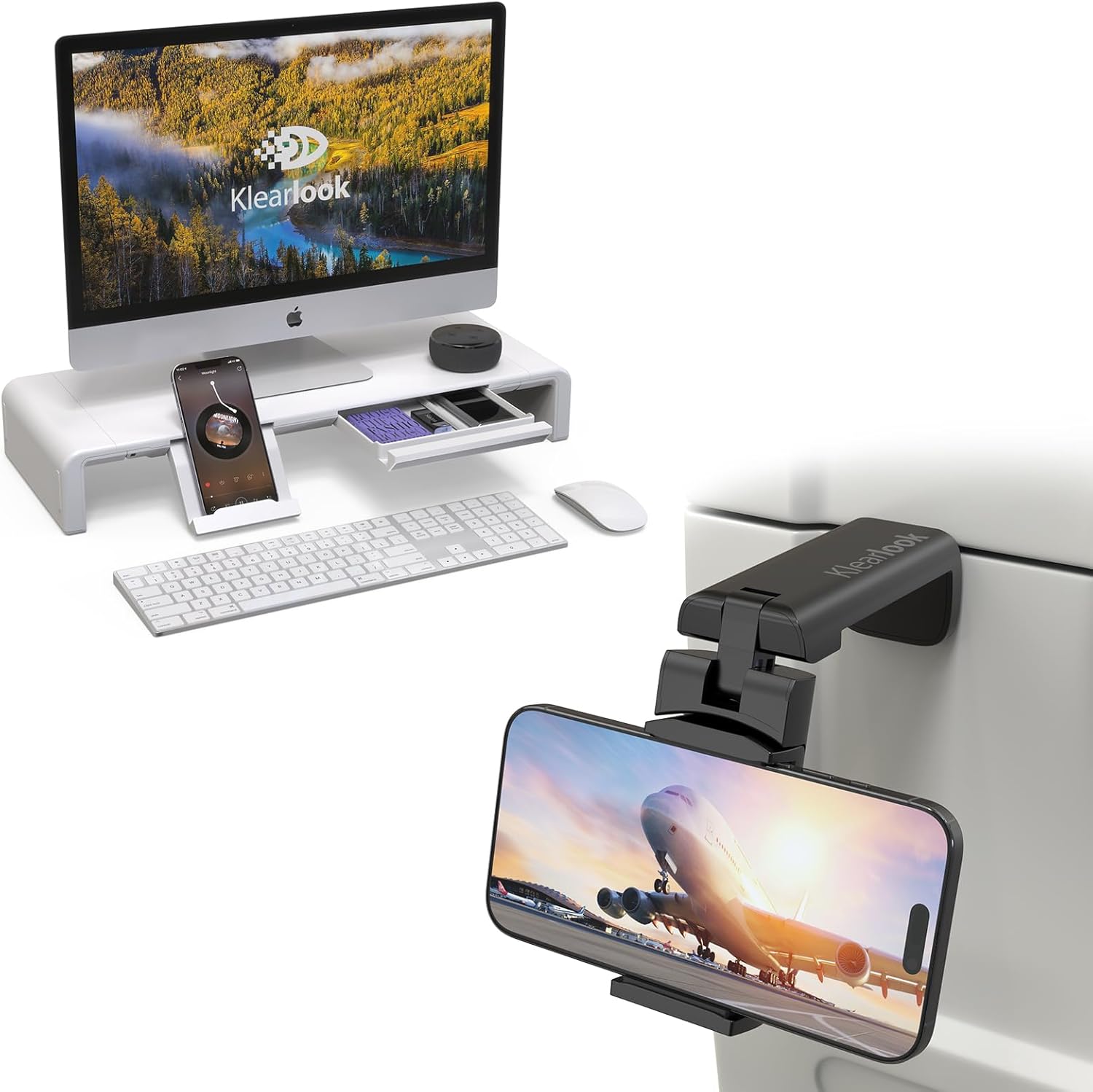 Amazon.com: Klearlook Airplane Phone Stand Holder & Monitor Stand Riser ...