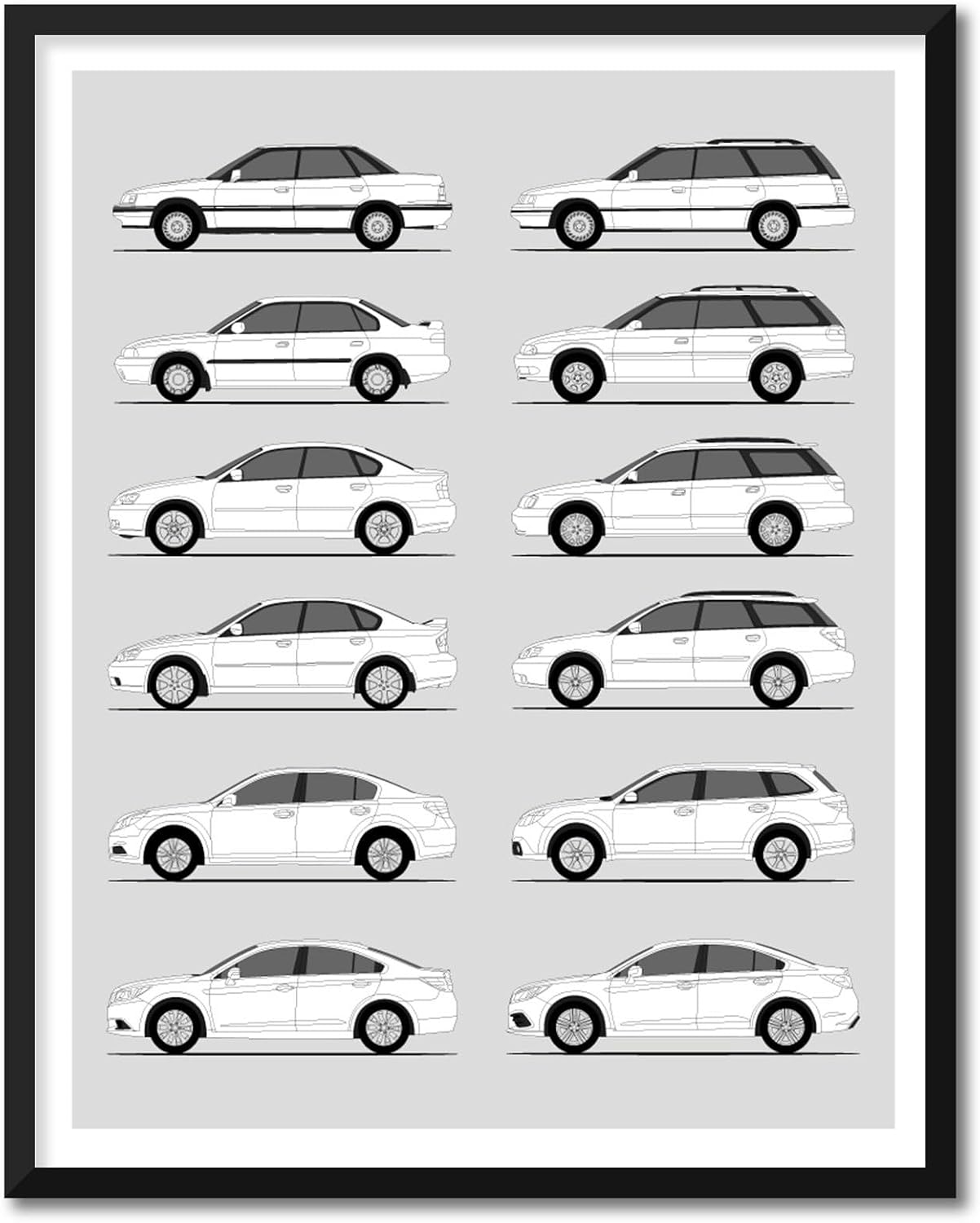 Amazon.com: Idea Network Handmade Poster compatible with Subaru Legacy ...