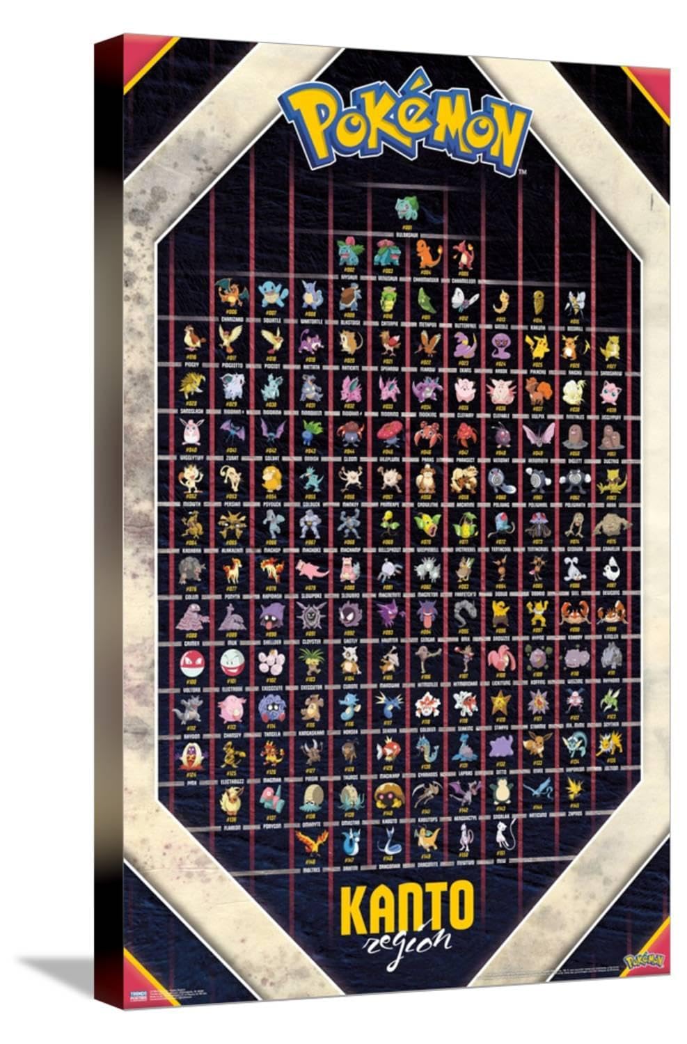 Amazon.com: Trends International Pokémon - Kanto Region Wall Poster, 14 ...