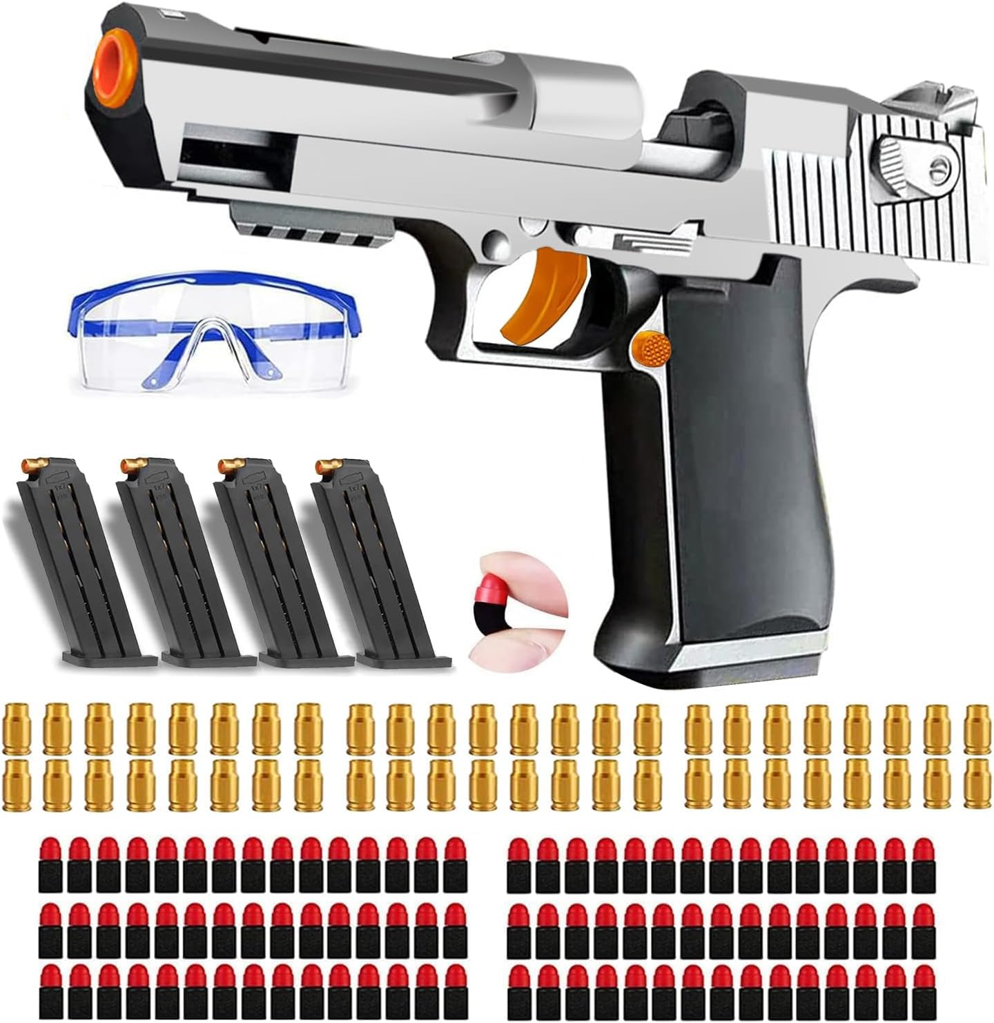 Amazon.com: Toy Gun Foam Blasters Soft Bullet - Cool Toy with 80PCS EVA ...