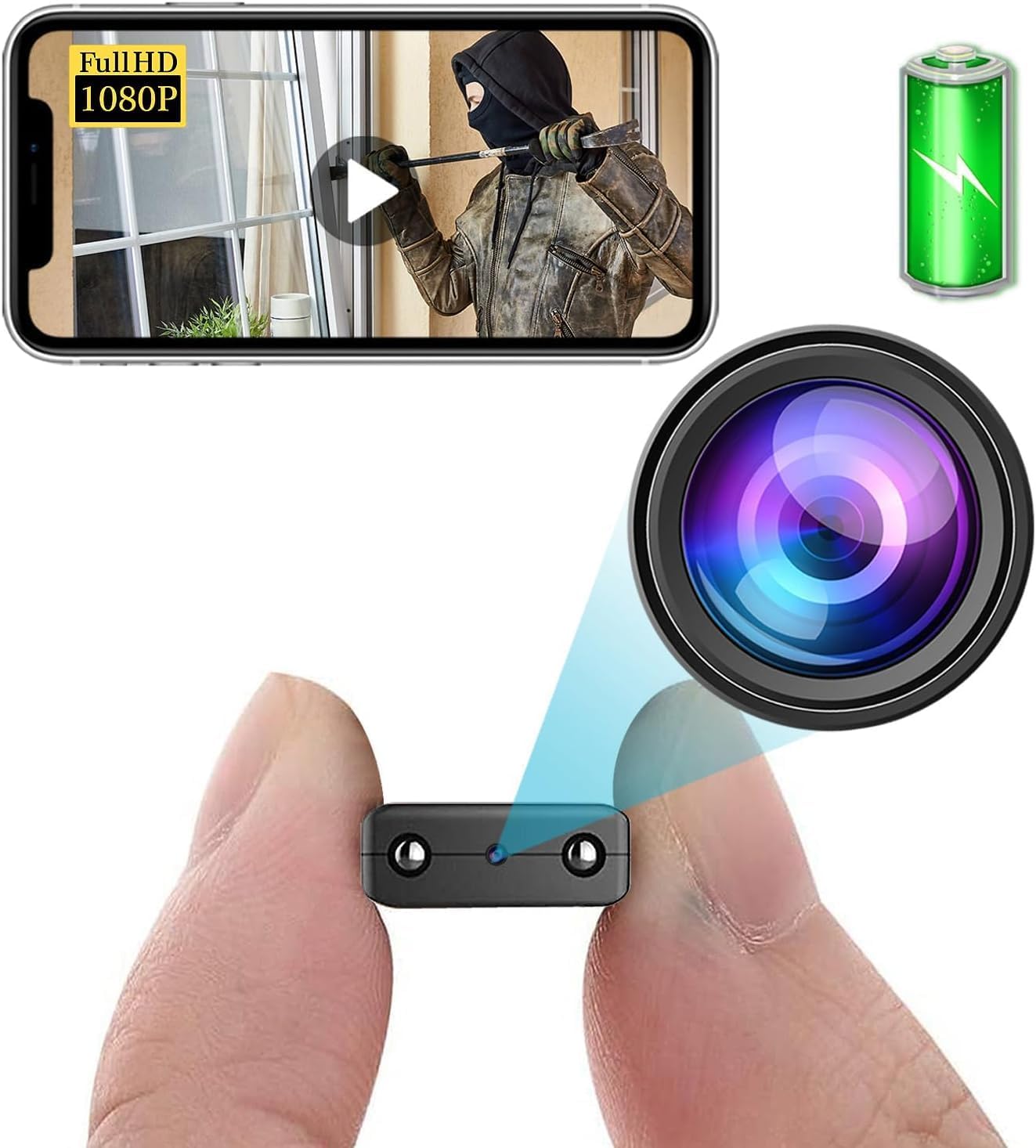 Amazon.com : Smallest Wireless WiFi Hidden Camera With Battery,HD1080P ...