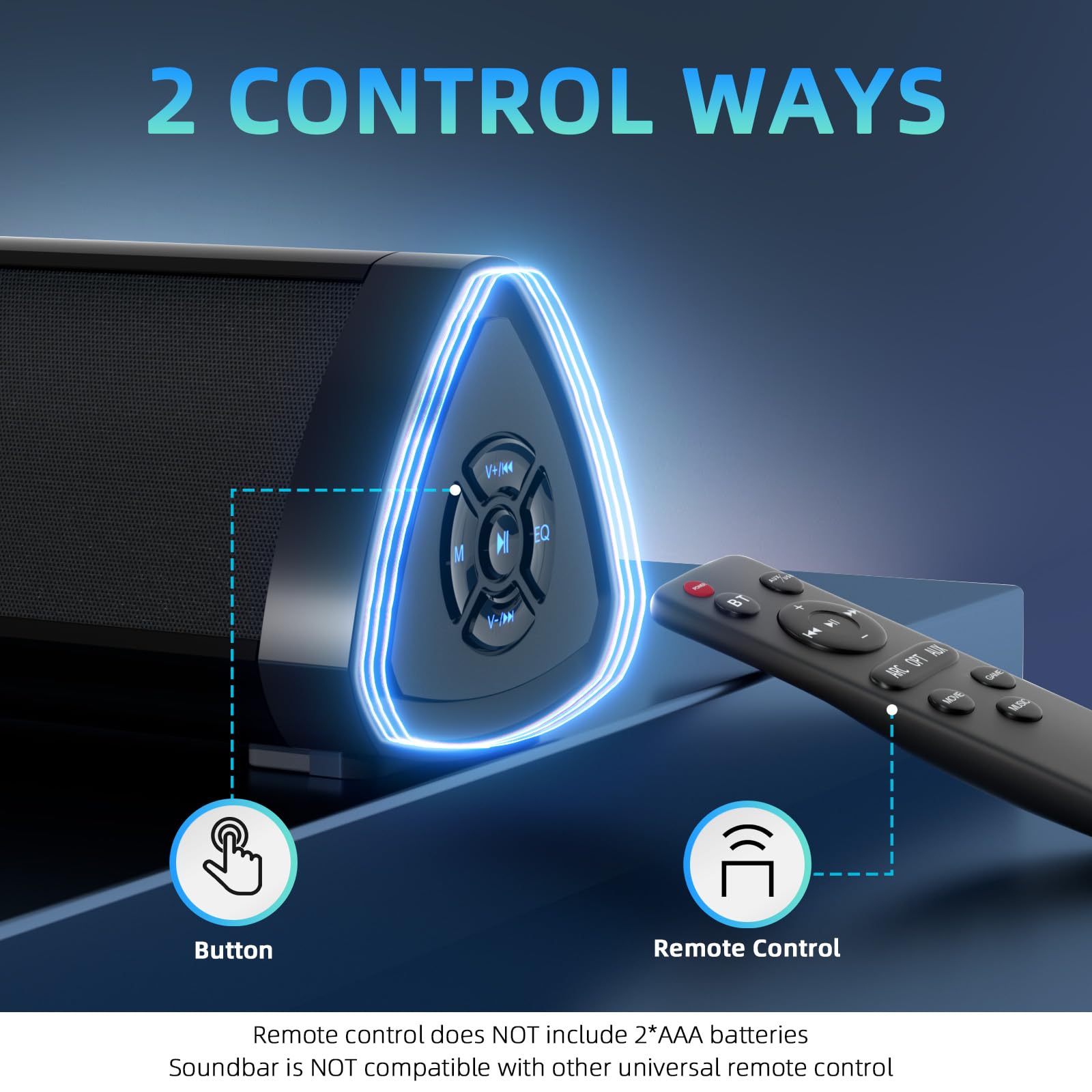 Snapklik.com : Desobry 16 Inch Sound Bar For Smart TV, Small Soundbar