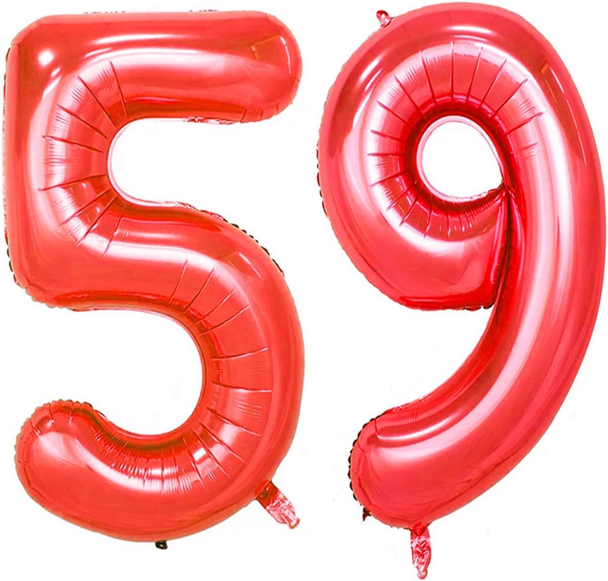 Amazon.com: 40inch Red Foil 59 Helium Jumbo Digital Number Balloons ...