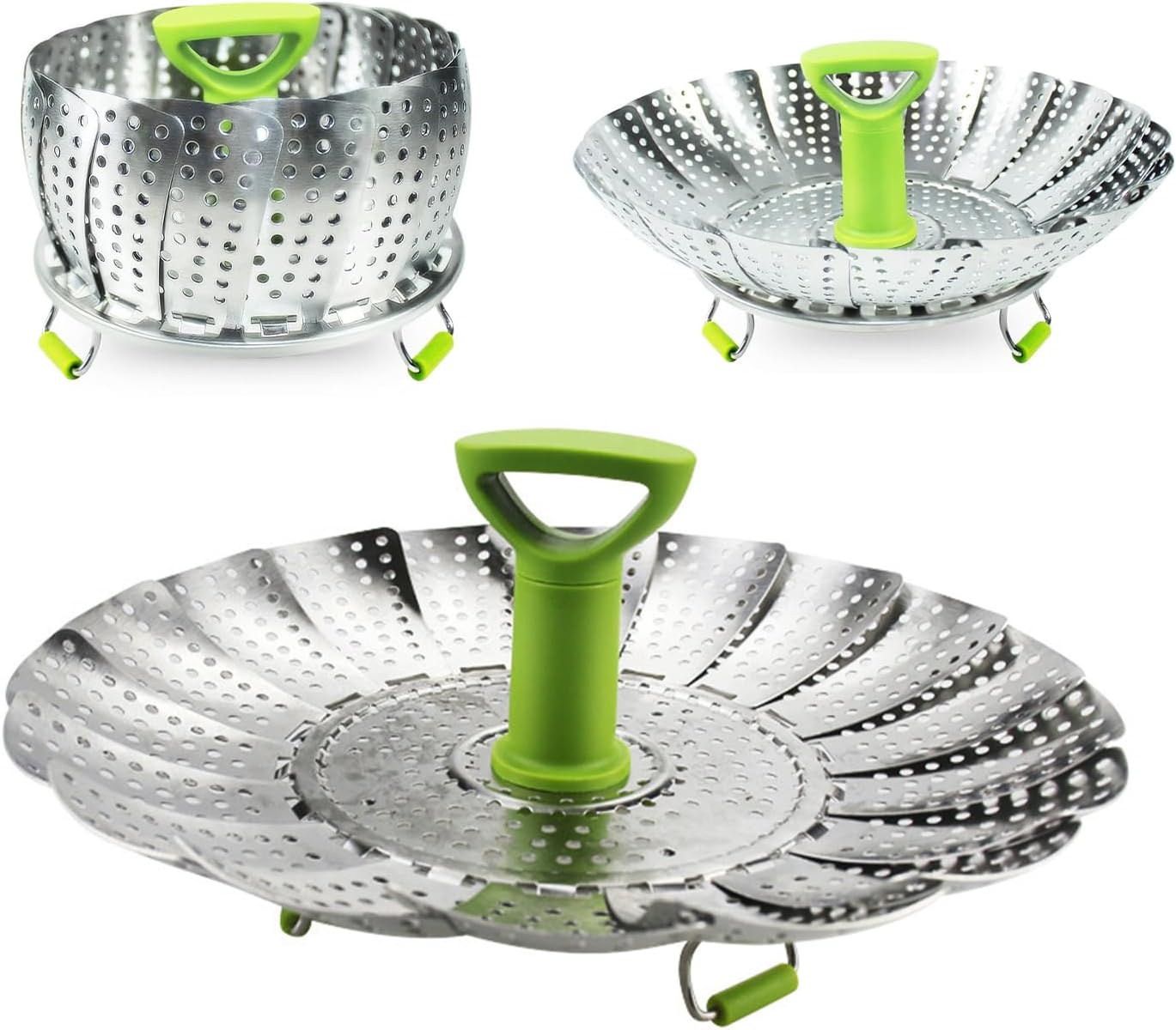 Amazon.com: Vegetable Steamer Basket, Metal Stainless Steel Steamer ...