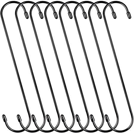 Amazon.com: HiGift 8 Pack 10 Inch Large S Hooks for Hanging Plants ...