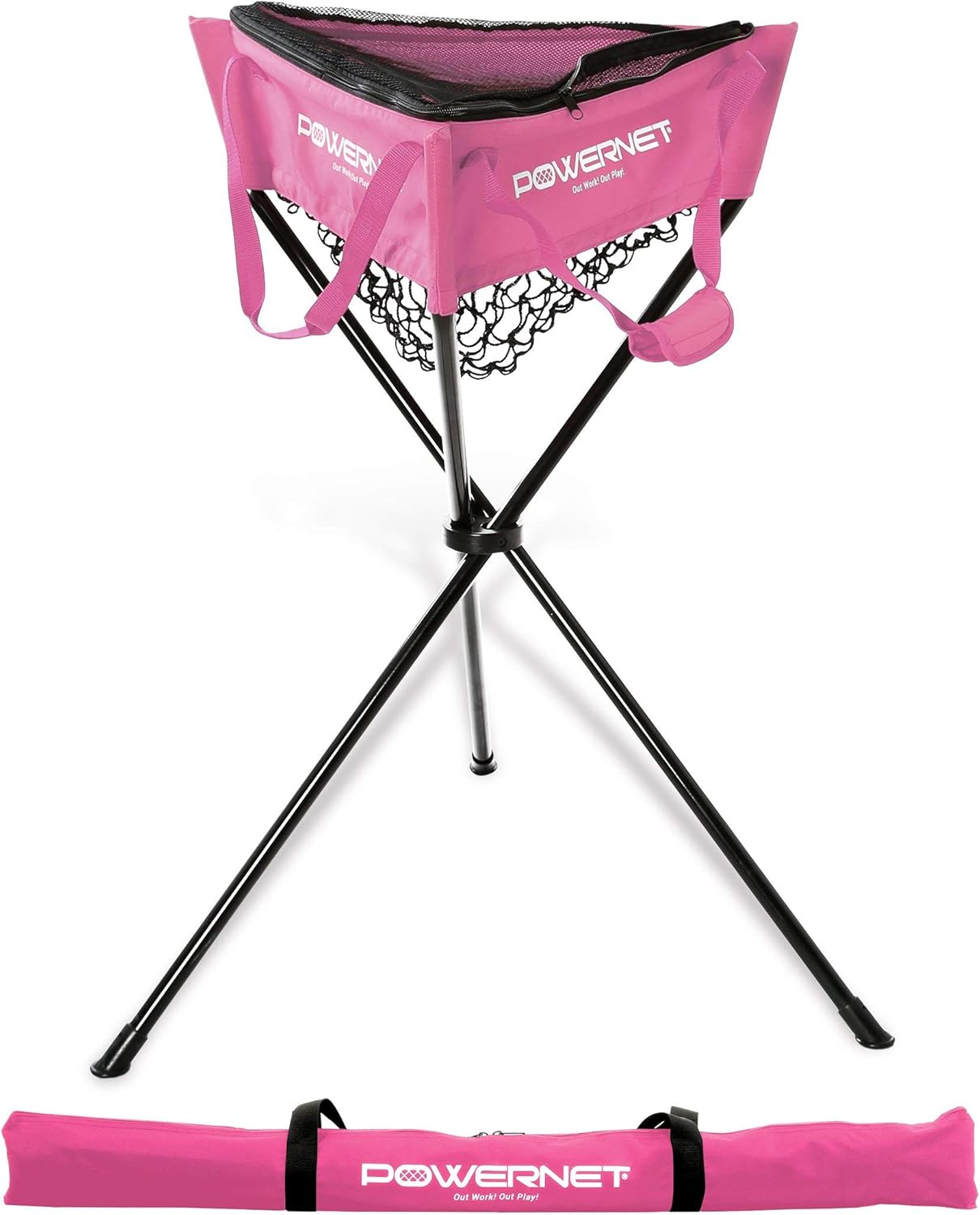 Amazon.com : PowerNet Baseball Softball Zippered Removable Ball Caddy ...