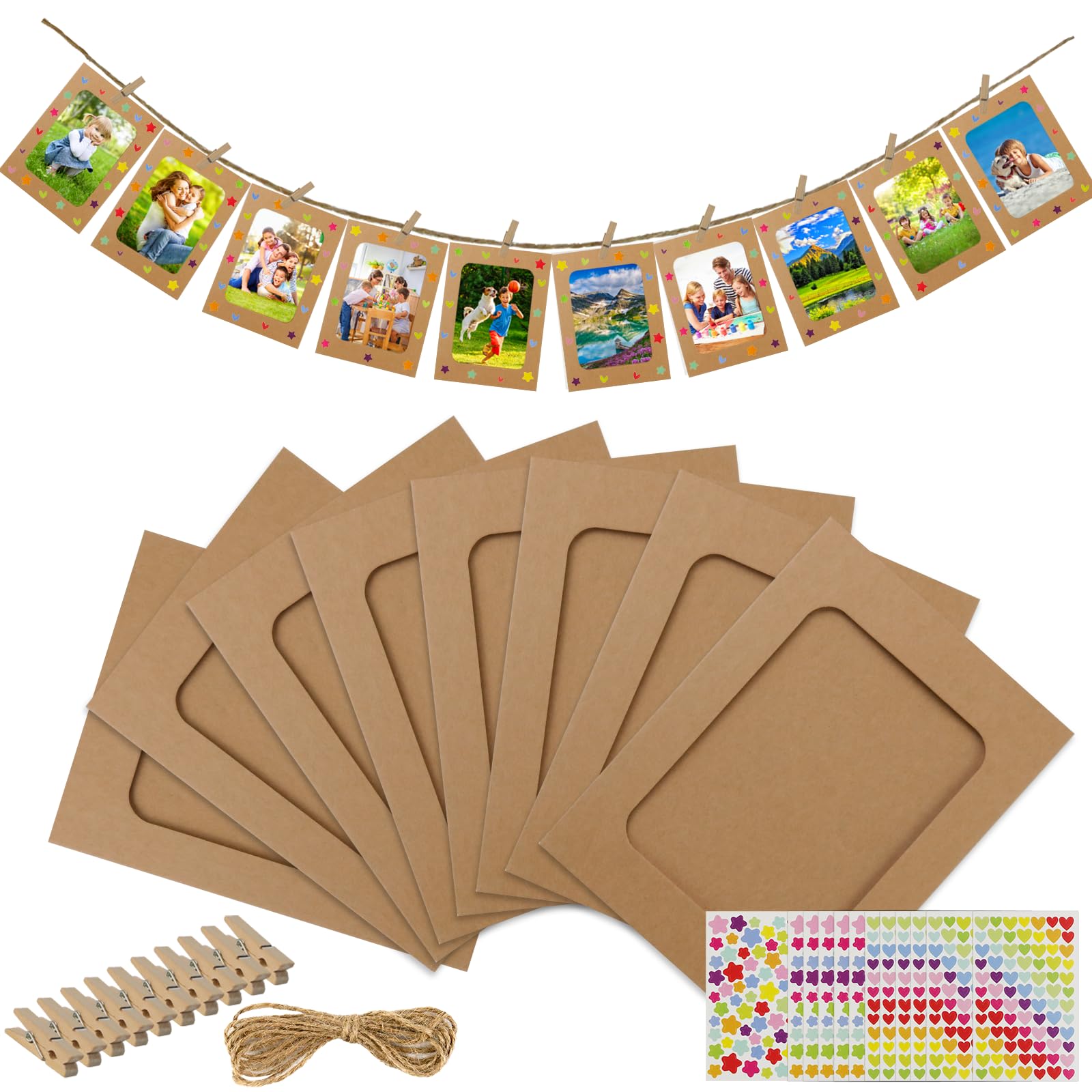 Amazon.com - LEFIMOT 50 Pack Paper Picture Frames 4x6in, DIY Cardboard ...