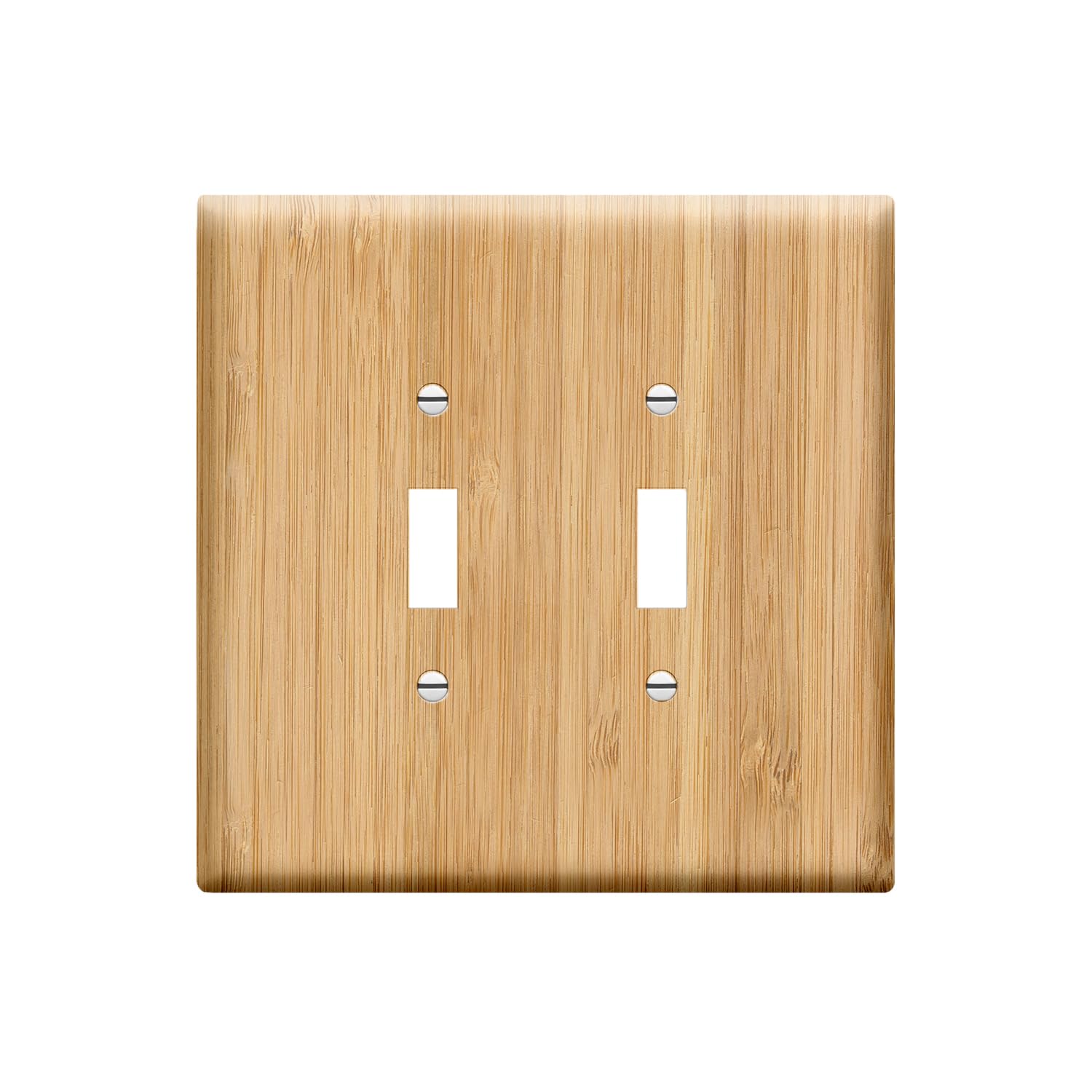 Kyvita 2 Gang Toggle Wallplates, Bamboo Switch Plate Covers Decorative ...