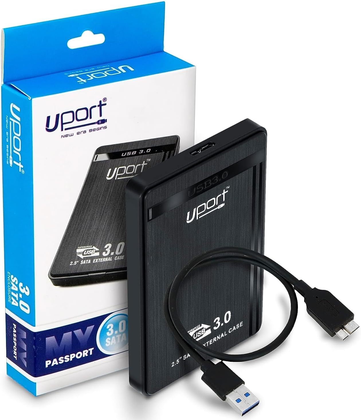 UPORT 2.5” USB 3.0 HDD Enclosure Case for SATA SSD HDD | SATA SSD HDD Enclosure High Speed USB 3 ...