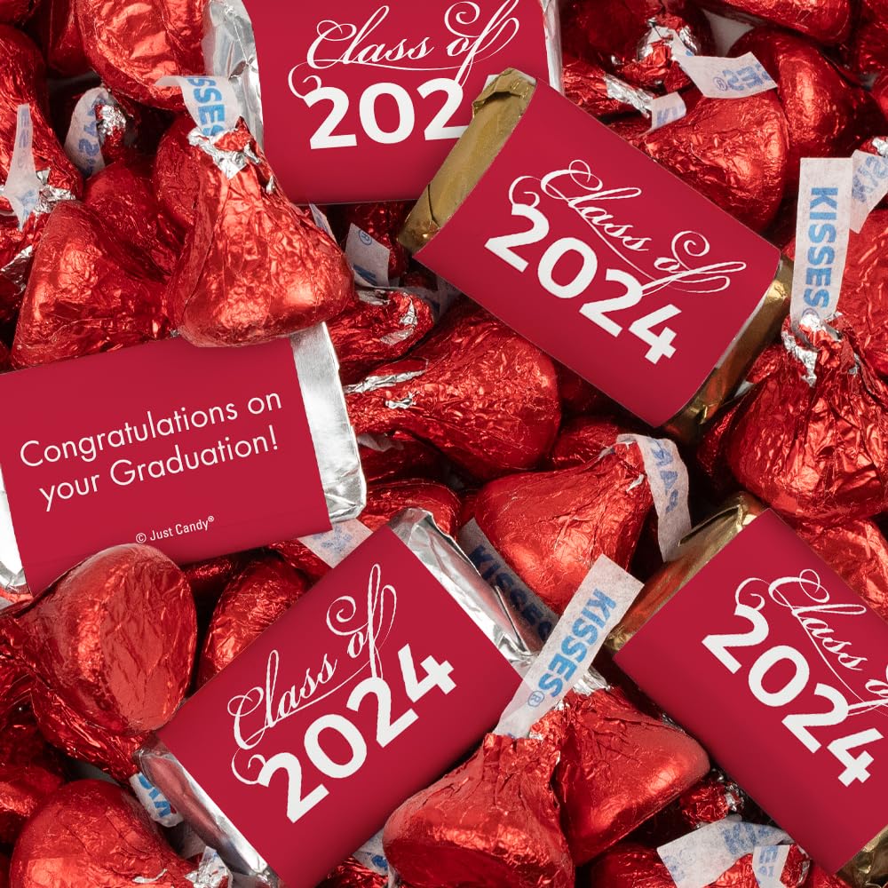 Amazon.com : 130 Pcs Red Graduation Candy Party Favors Class of 2024 ...