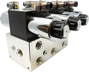 Amazon.com: Electric Hydraulic Double Acting Control Valve, 3 Spool, 25 ...