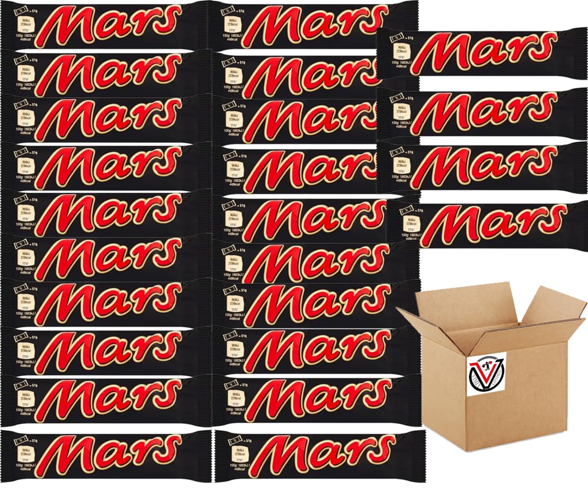 VIMIX Mars Chocolate Bars 51g - Milk chocolate with soft nougat and ...