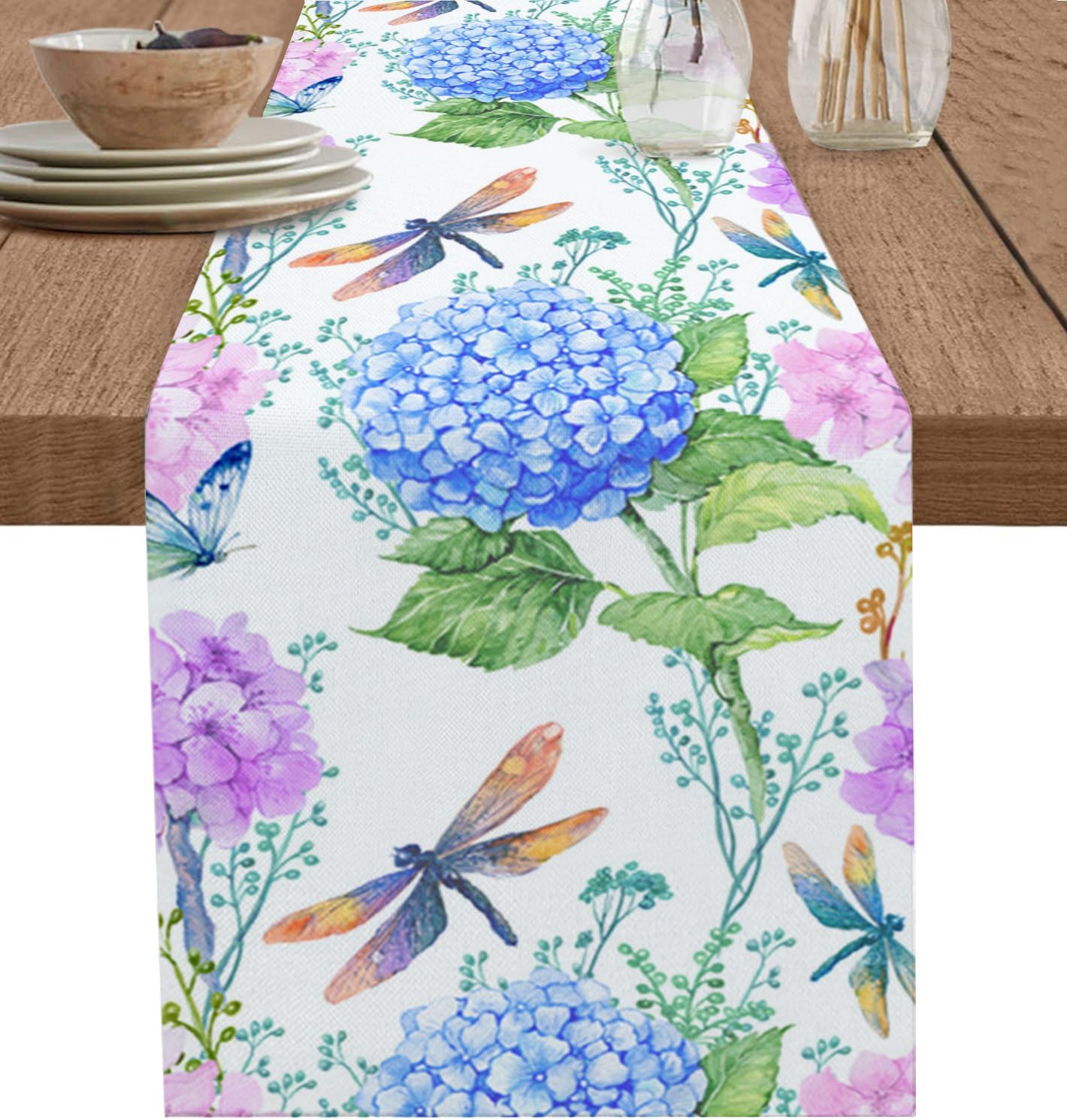 Amazon.com: Table Runner 13x70 inches Long Spring Blue and Purple ...