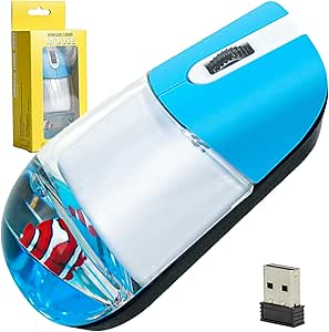 Amazon.com: Wireless Mouse Cute Clear Water Silent Lightweight Portable ...