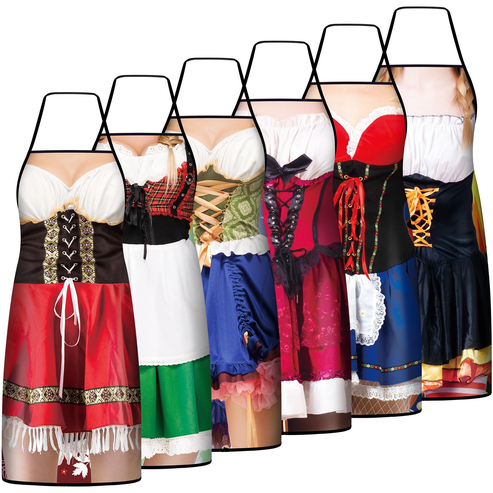 Amazon.com: Leumoi 6 Pcs Oktoberfest Apron German Party Costume ...
