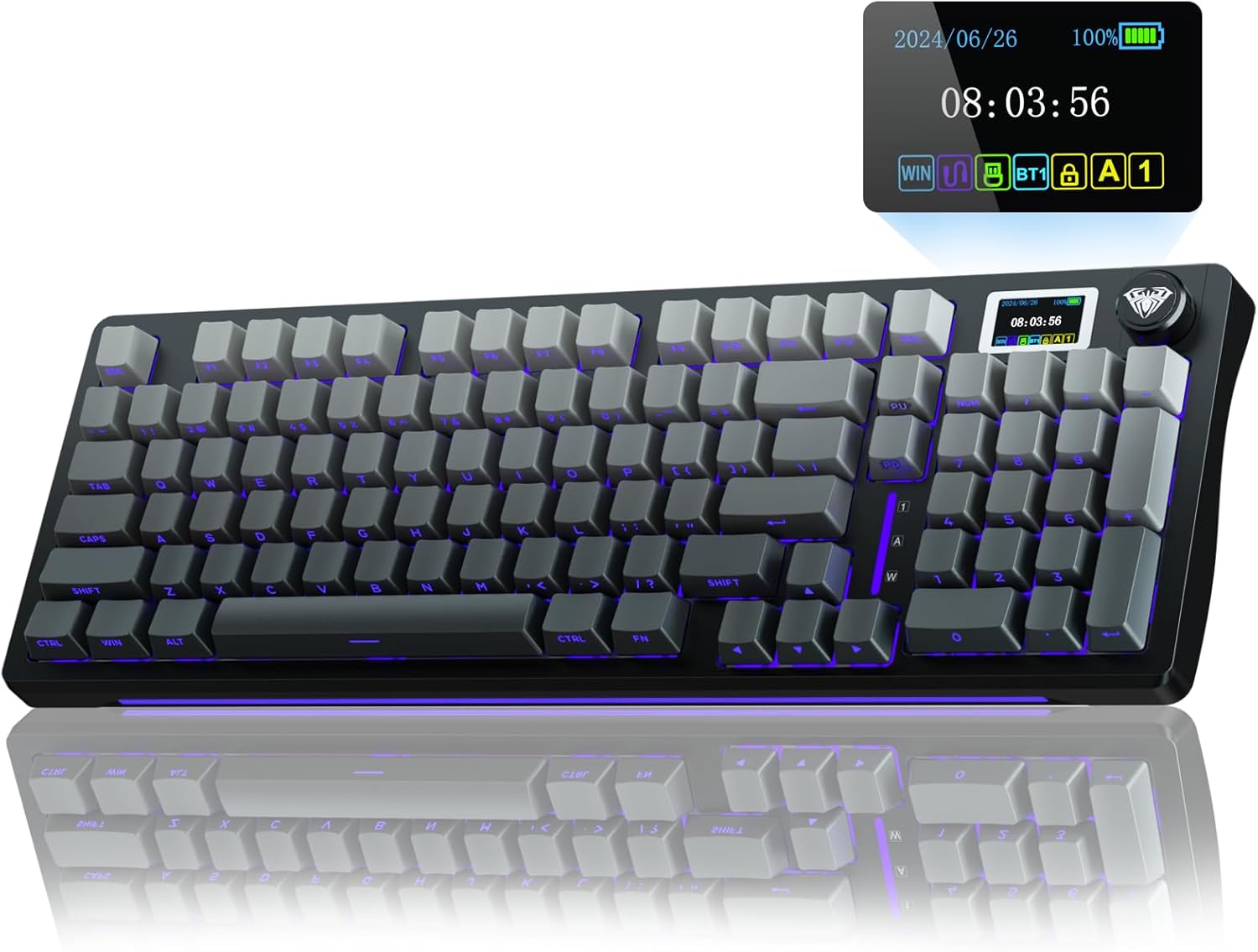 AULA S98 Pro Mechanical Gaming Keyboard,BT5.0/2.4GHz/USB-C Wireless ...