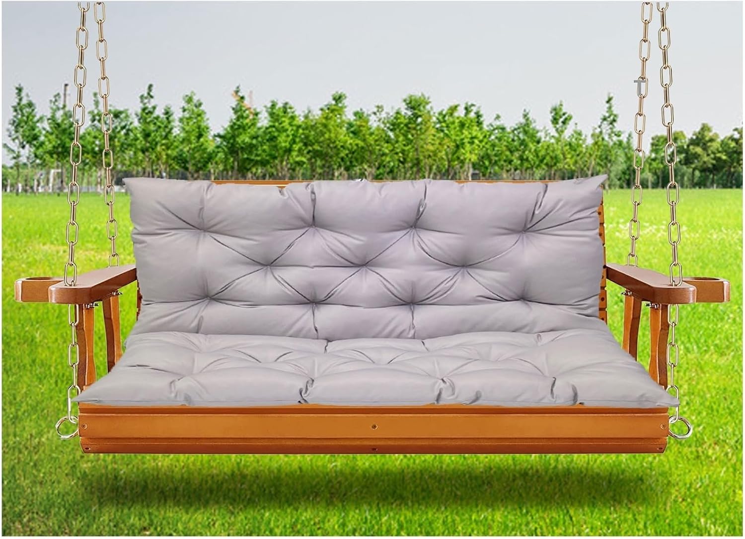 LUXUCURE Garden Swing Chair Seat Cushions,2 or 3 Person Bench Seats ...