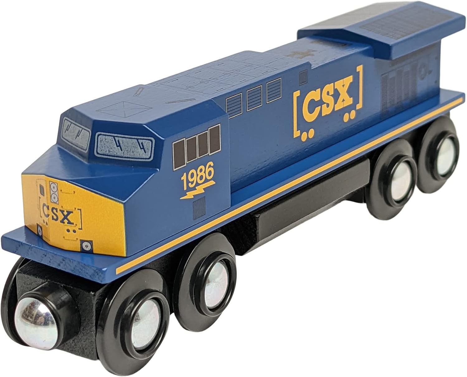 Amazon.com: Choo Choo Track & Toy Co. - CSX Diesel Locomotive Wooden ...