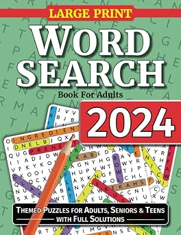 Word Search Book For Adults: Large Print Word Search Puzzles For Adults ...
