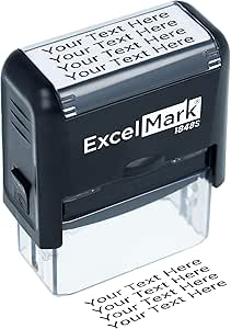 Amazon.com : ExcelMark Custom Rubber Stamp – Clean & Easy Stamping – Personalized Self-Inking ...