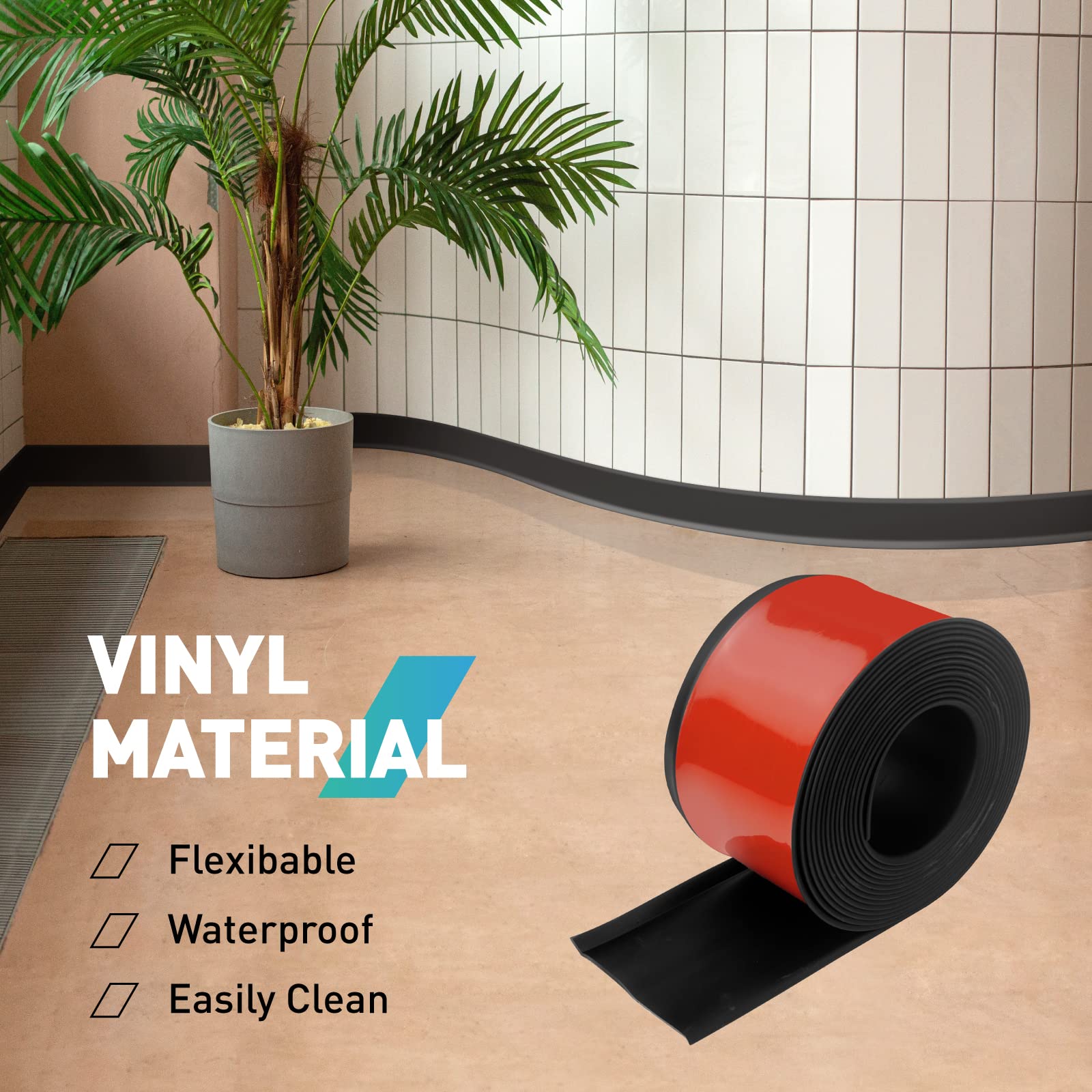 Snapklik.com : FCSOTSPS Baseboard Trim,4 Inch(W) X 40 Feet(L) Peel And ...