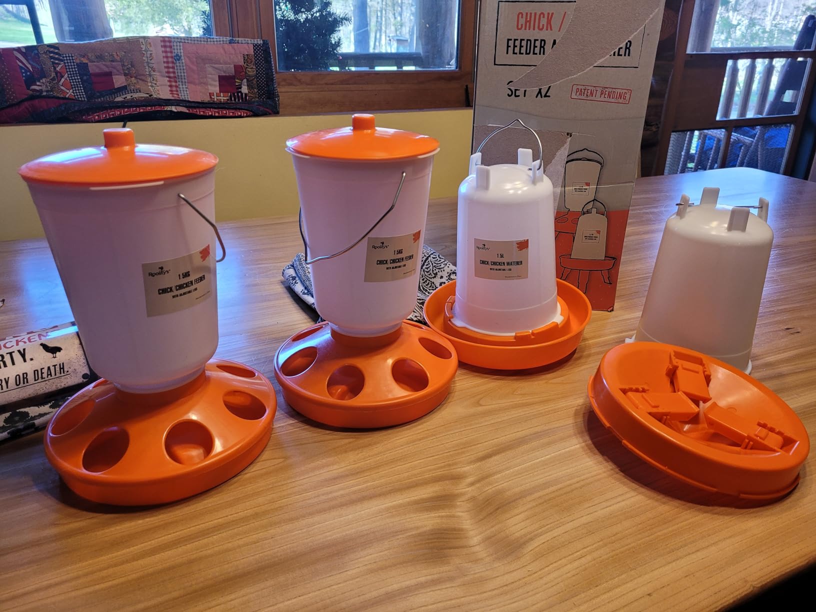 $5/mo - Finance Roosty's - Top Fill 1.5KG Chicken Feeder and 1.5L ...